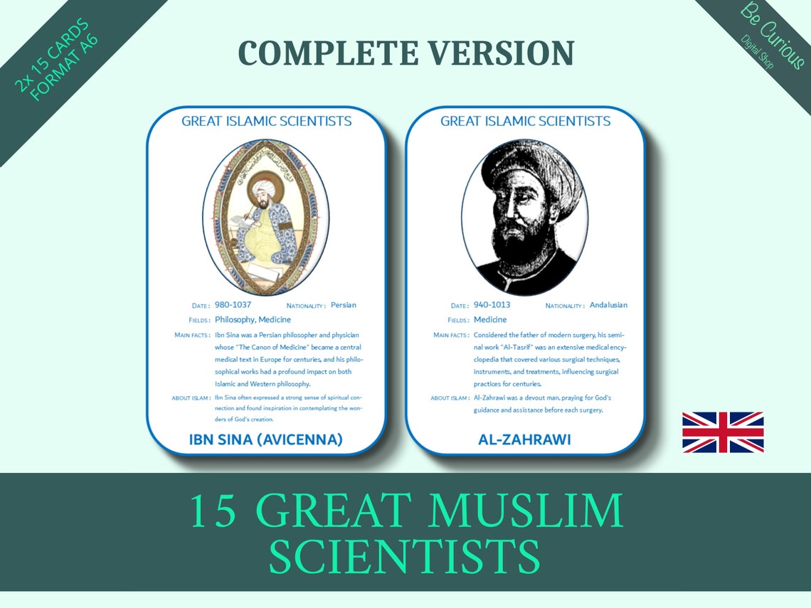 Great Scientists Islamic Golden Age | 15 Flashcards (x2)+ Quiz ...