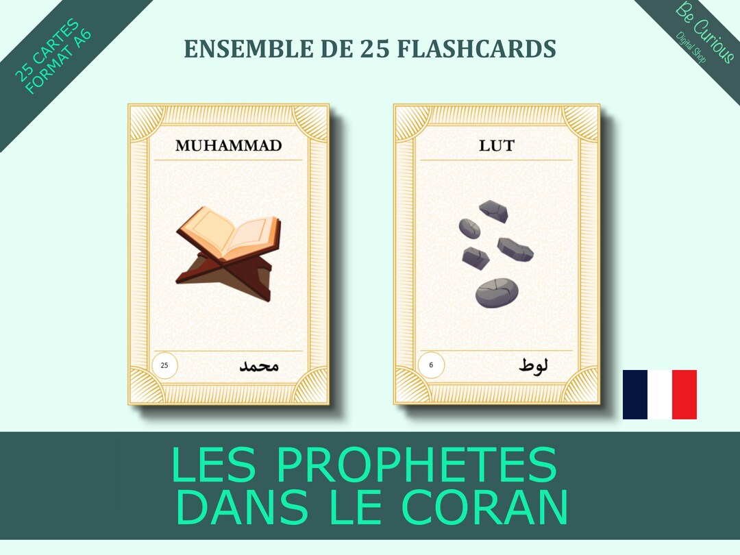 25 Prophets in the Quran Flashcards Islamic Studies Muslim Kids ...