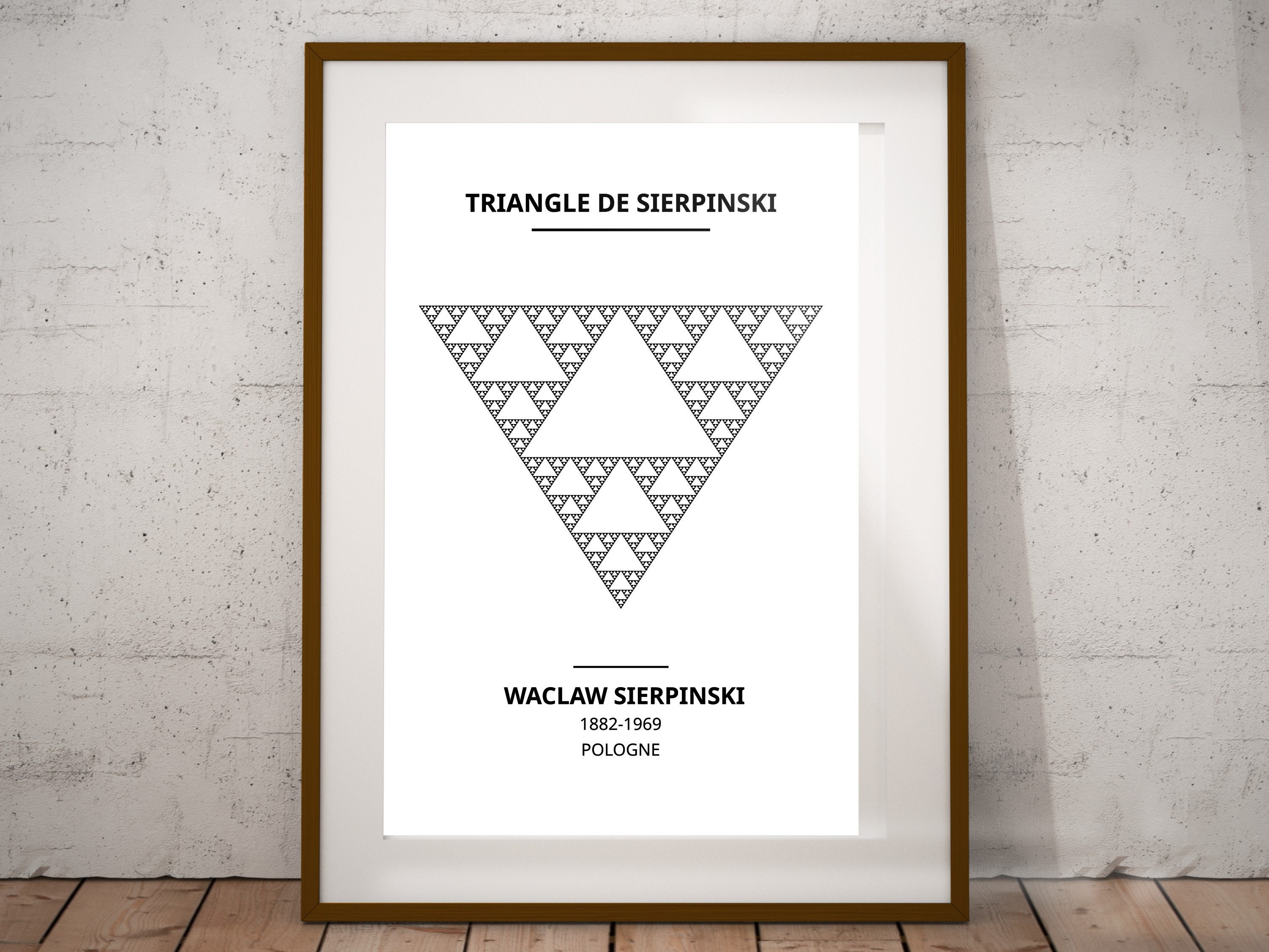 Sierpinski Fractals Posters Printable Wall Art 5 Sizes French Beautiful ...