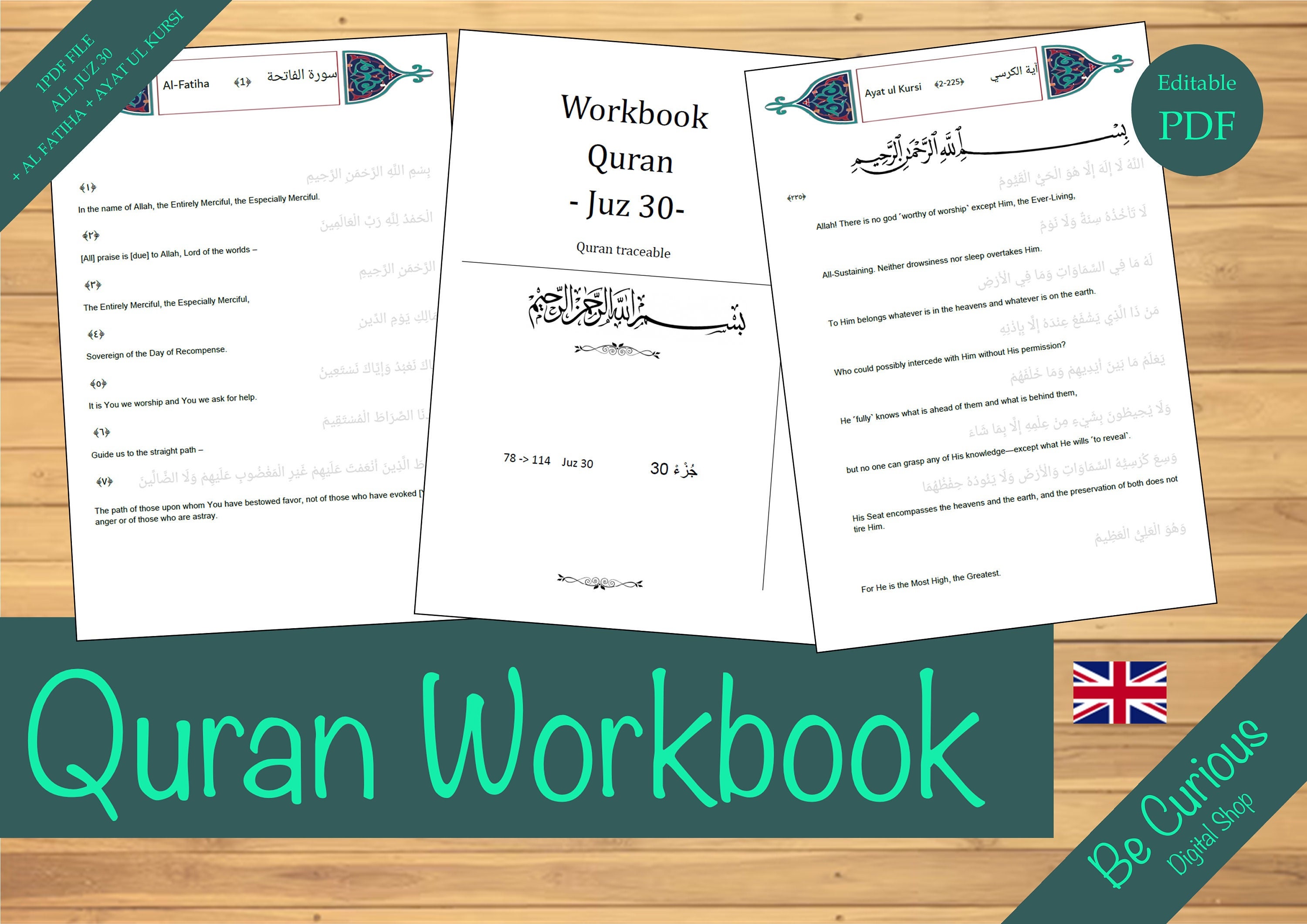 Quran Tracing Printable Juz Amma English Translation - Etsy