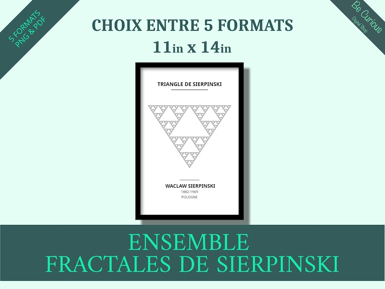 Sierpinski Fractals Posters | Triangle & Carpet | Educational Math Art ...