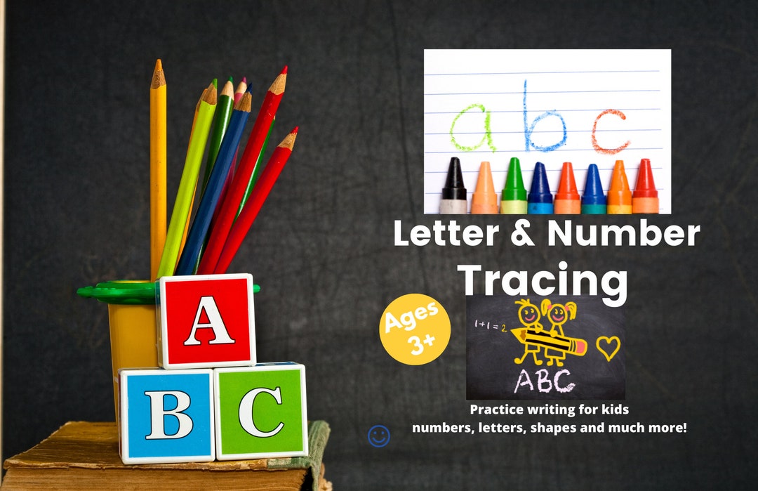 Kids Letters and Numbers Tracing - Etsy