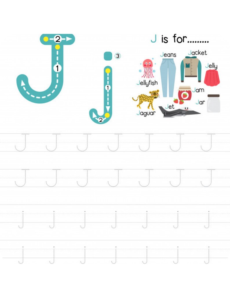 Kids Letters and Numbers Tracing - Etsy