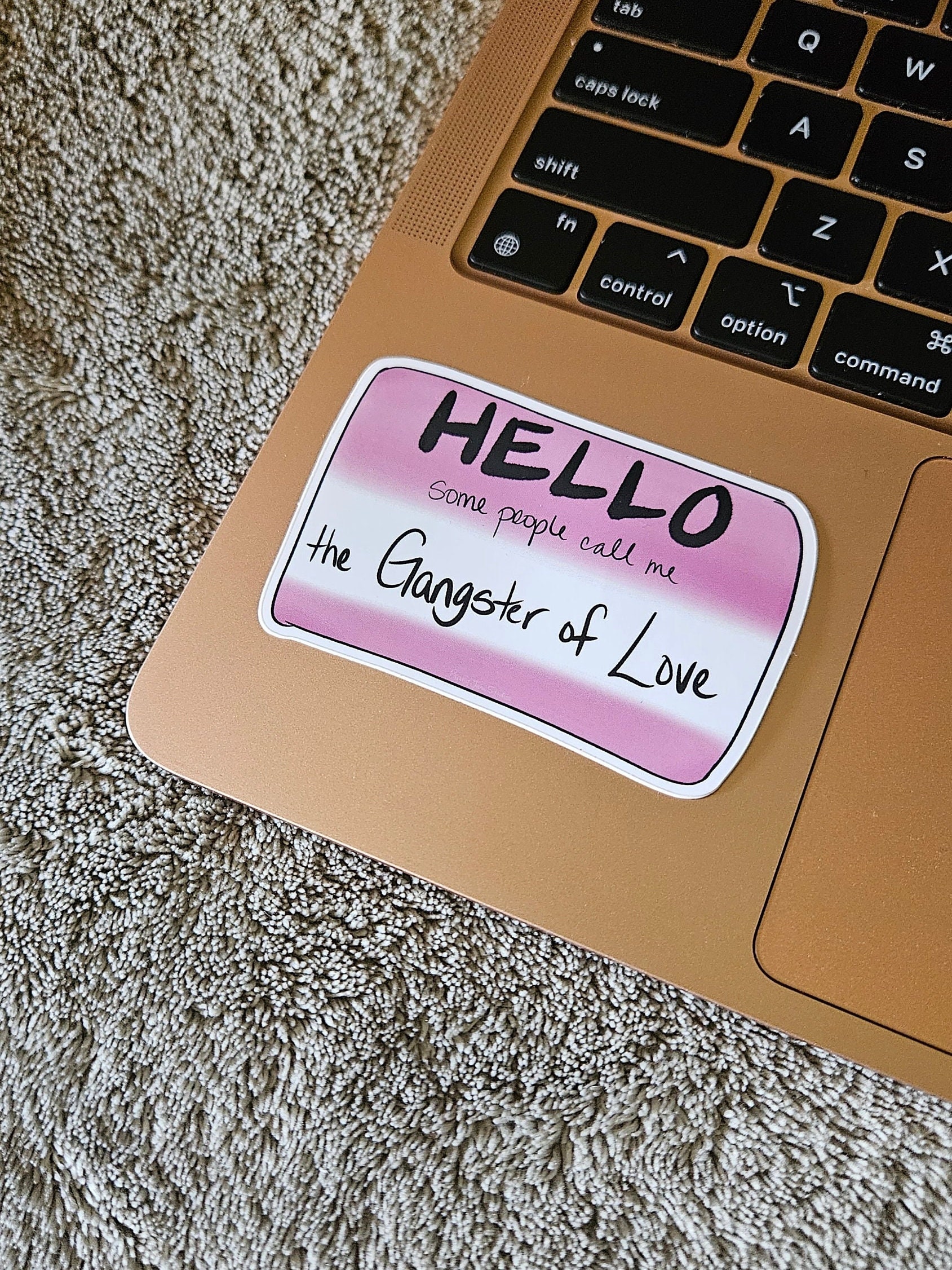 Gangster of Love Nametag Sticker - Etsy