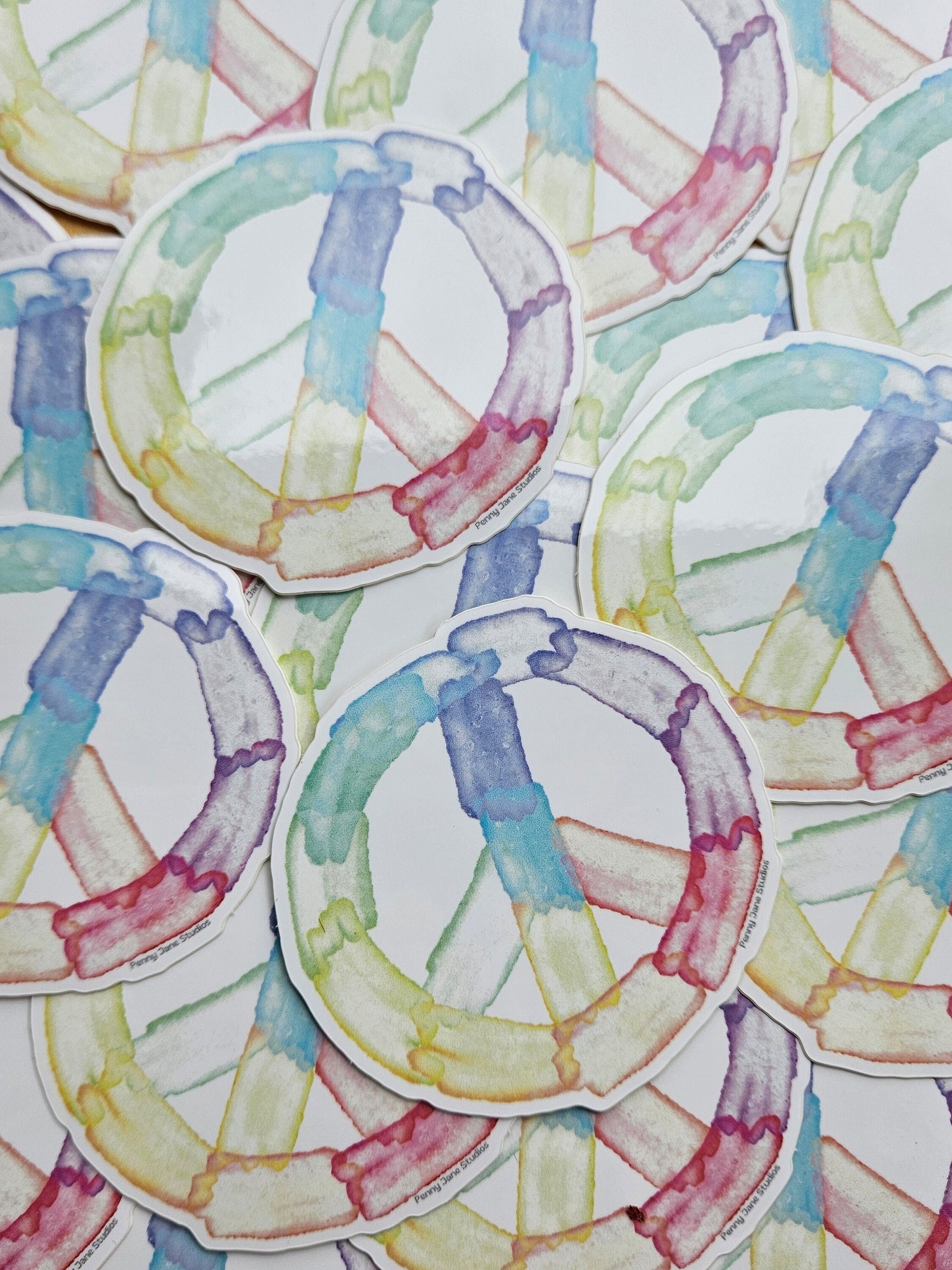 Watercolor Peace Sign Sticker - Etsy