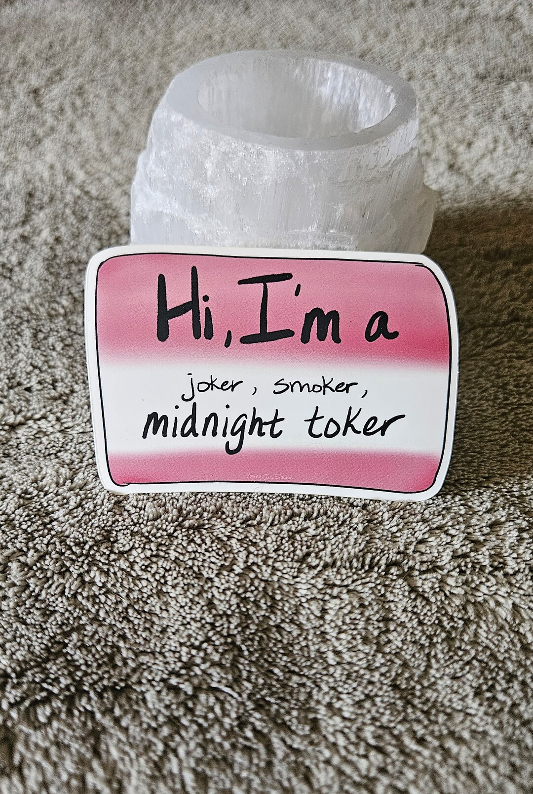 Midnight Toker Nametag Sticker - Etsy