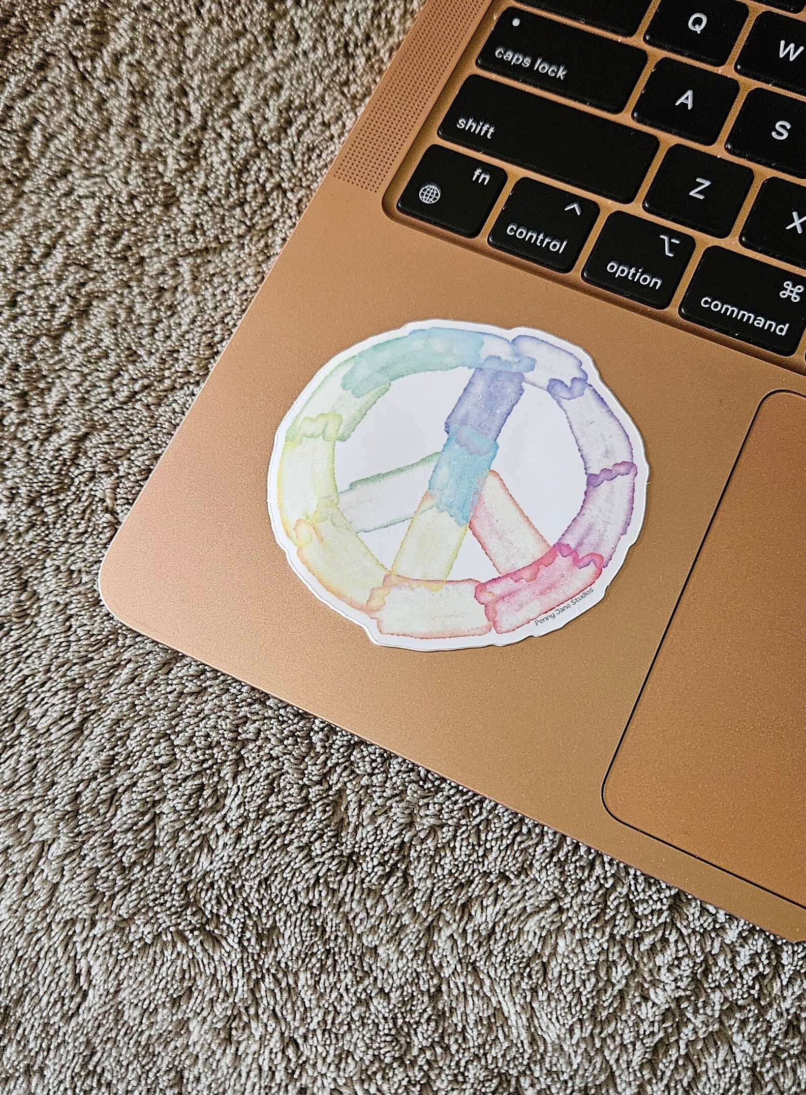 Watercolor Peace Sign Sticker - Etsy