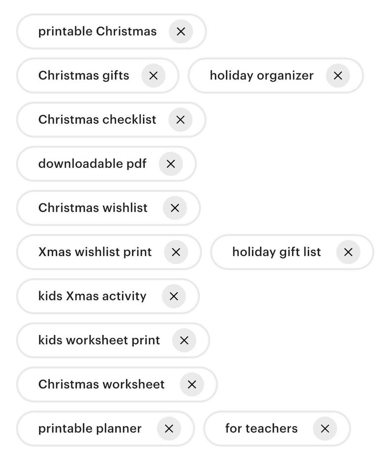 Printable Kids Christmas Wish List Worksheet Fun Holiday Activity for ...