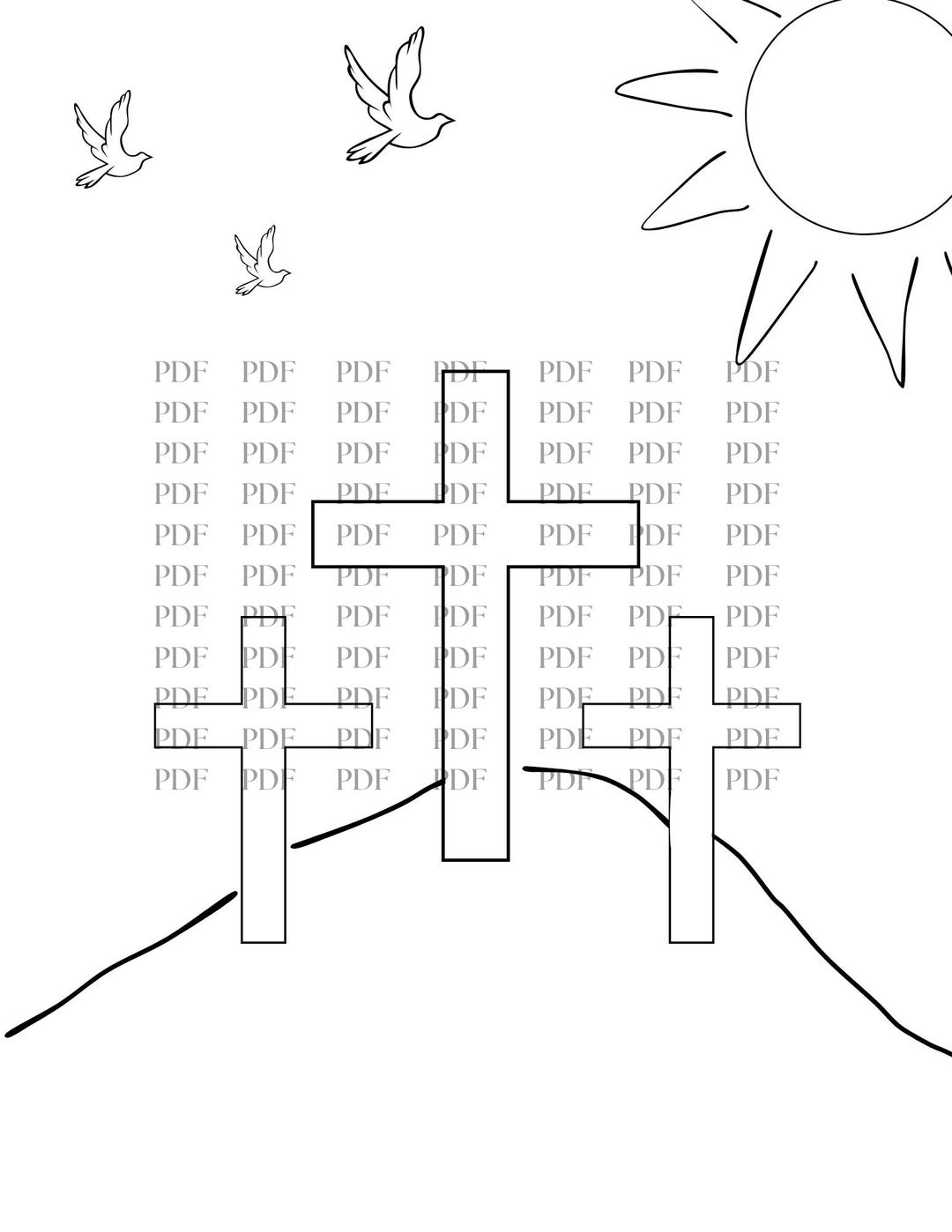 Cross & Birds - Etsy