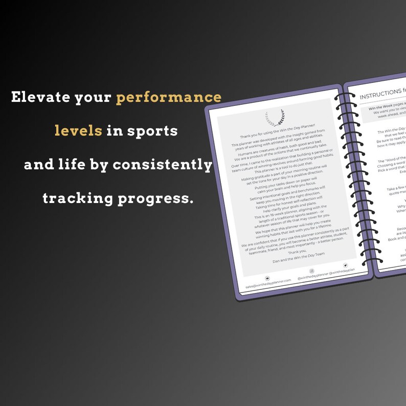Win the Day: 18-week Planner for Student-athletes - Winning Habits ...