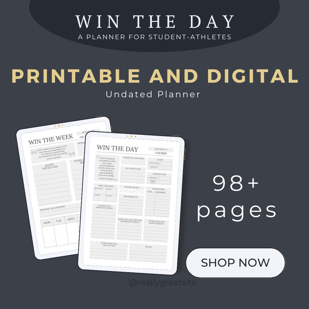 Win the Day: 18-week Planner for Student-athletes - Winning Habits ...