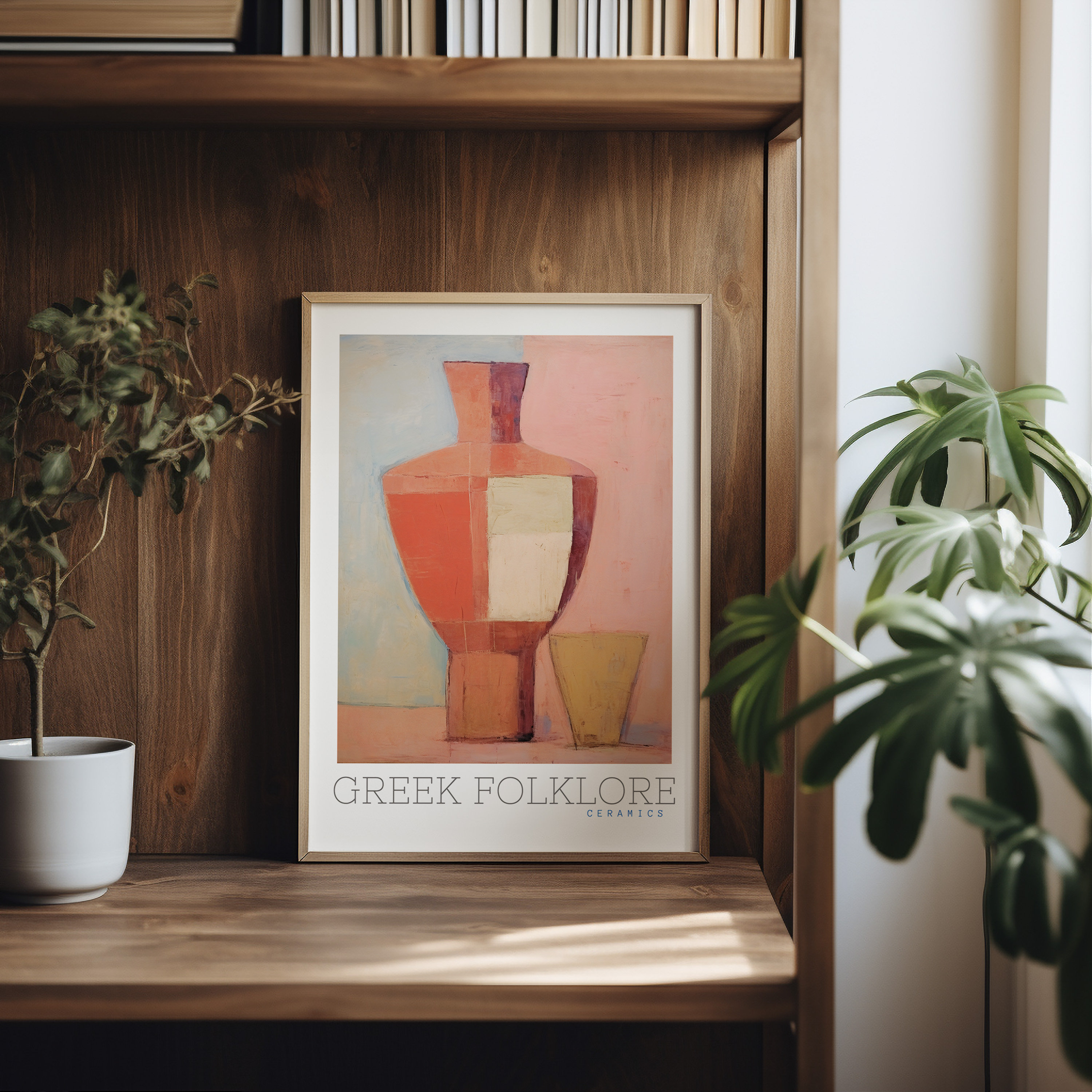 Greek Folklore Exhibition Poster Midcentury Modern Wall - Etsy