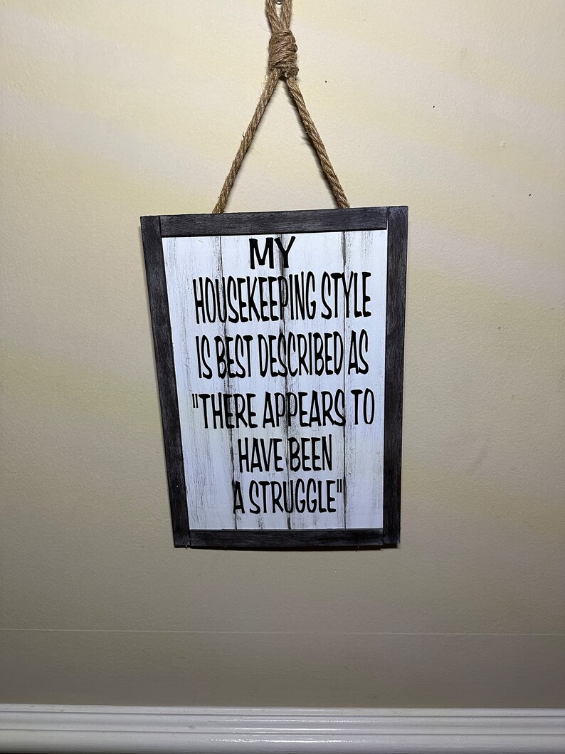 Funny Housekeeping Sign - Etsy