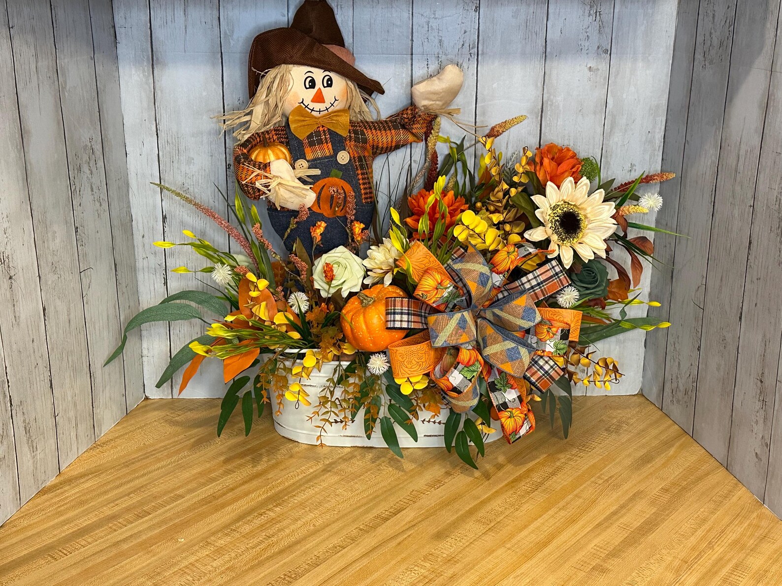 Extra Large Scarecrow Floral Arrangement/centerpiece - Etsy