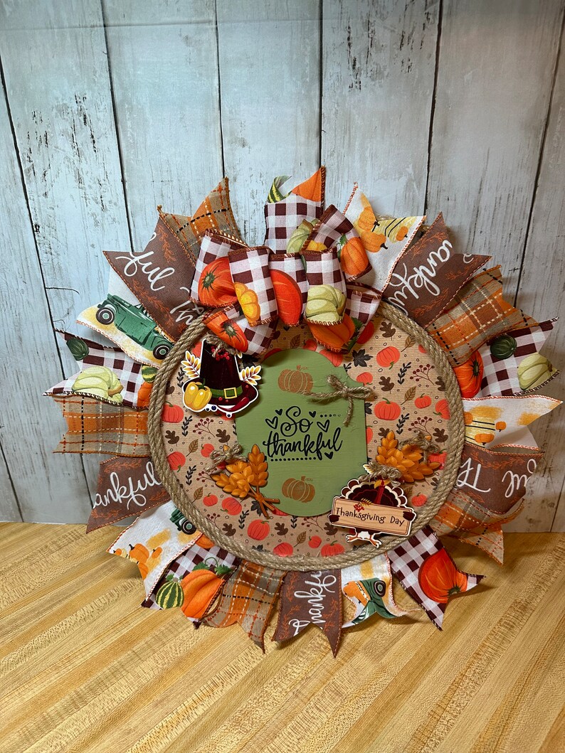 So Thankful Door Round - Etsy