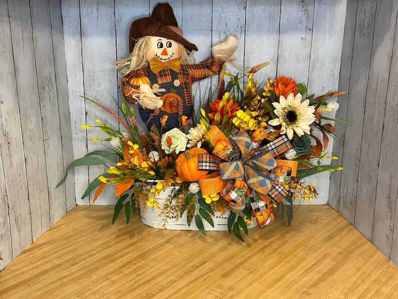 Extra Large Scarecrow Floral Arrangement/centerpiece - Etsy