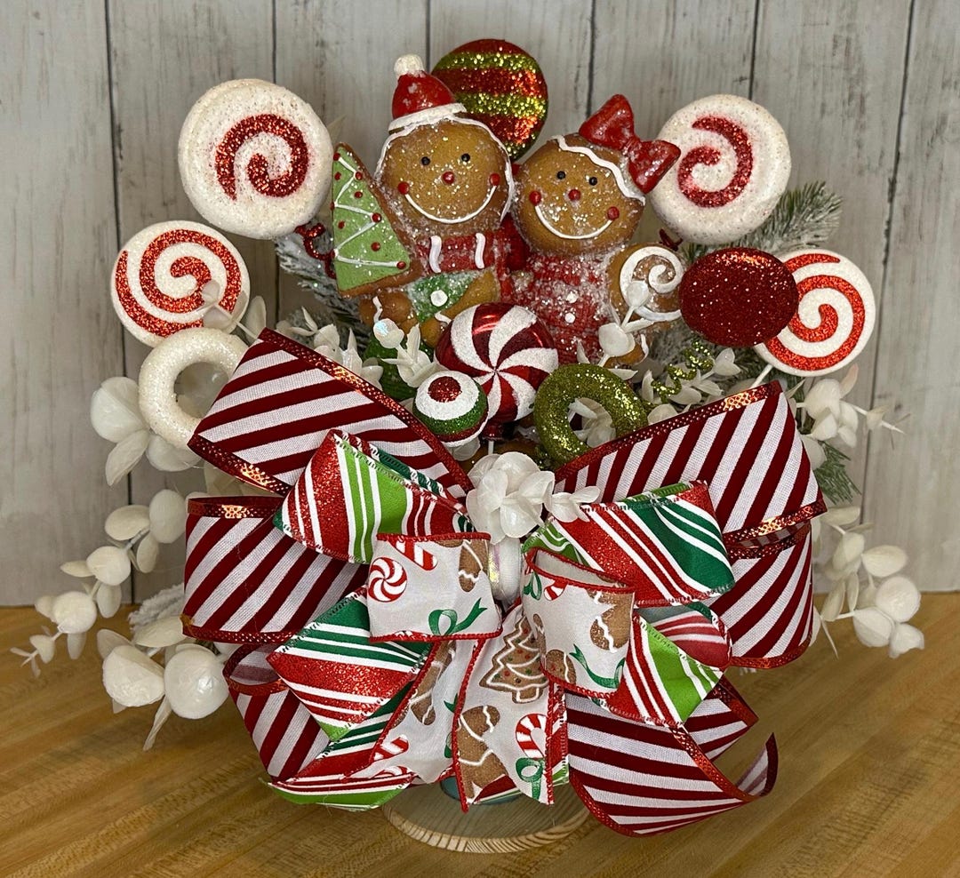 Gingerbread Centerpiece/floral Arrangement - Etsy