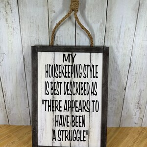 Funny Housekeeping Sign - Etsy