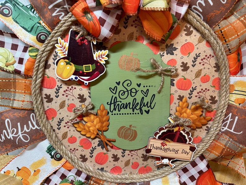 So Thankful Door Round - Etsy