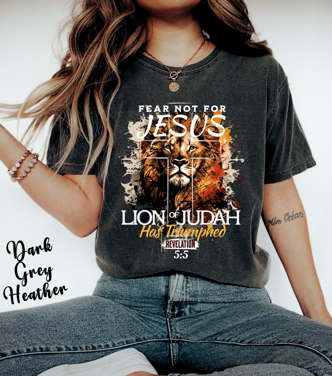 Lion of Judah Christianity Clothes Christian Crewneck Christian Tshirt ...