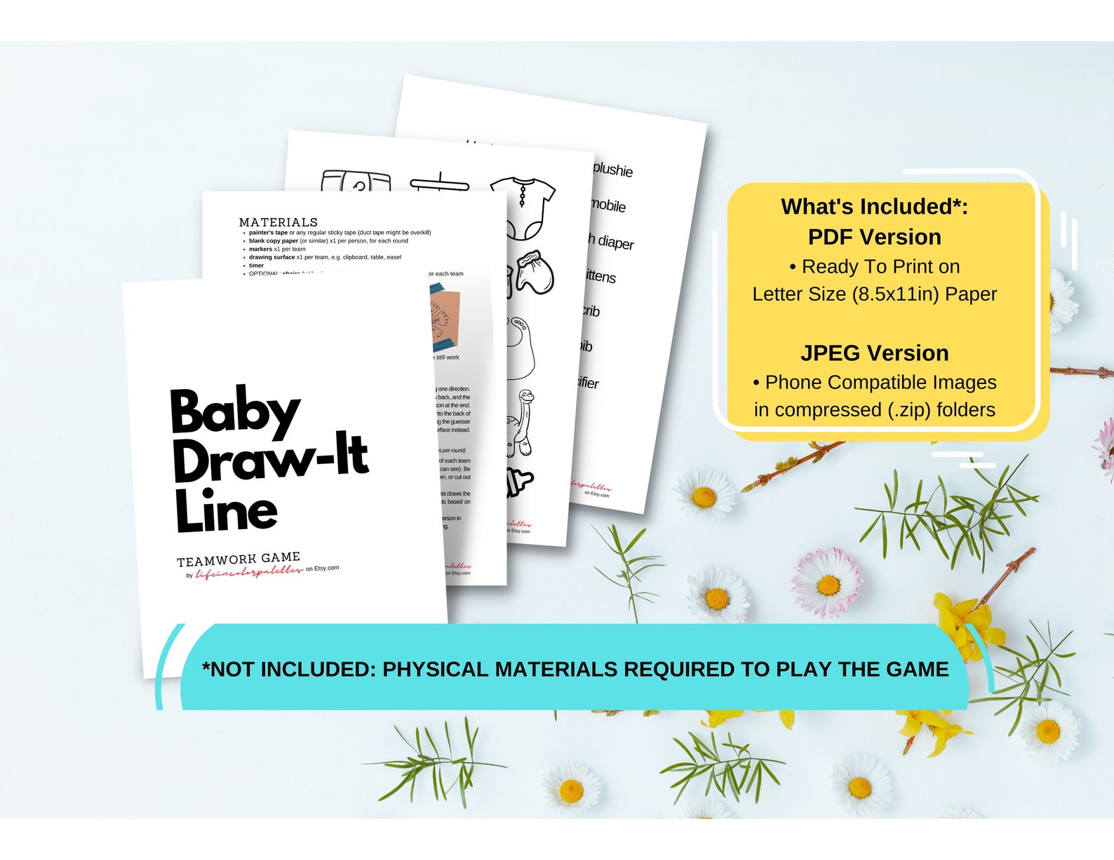 Baby Shower Game Printable Digital Game Downloadable Baby Shower Boy ...