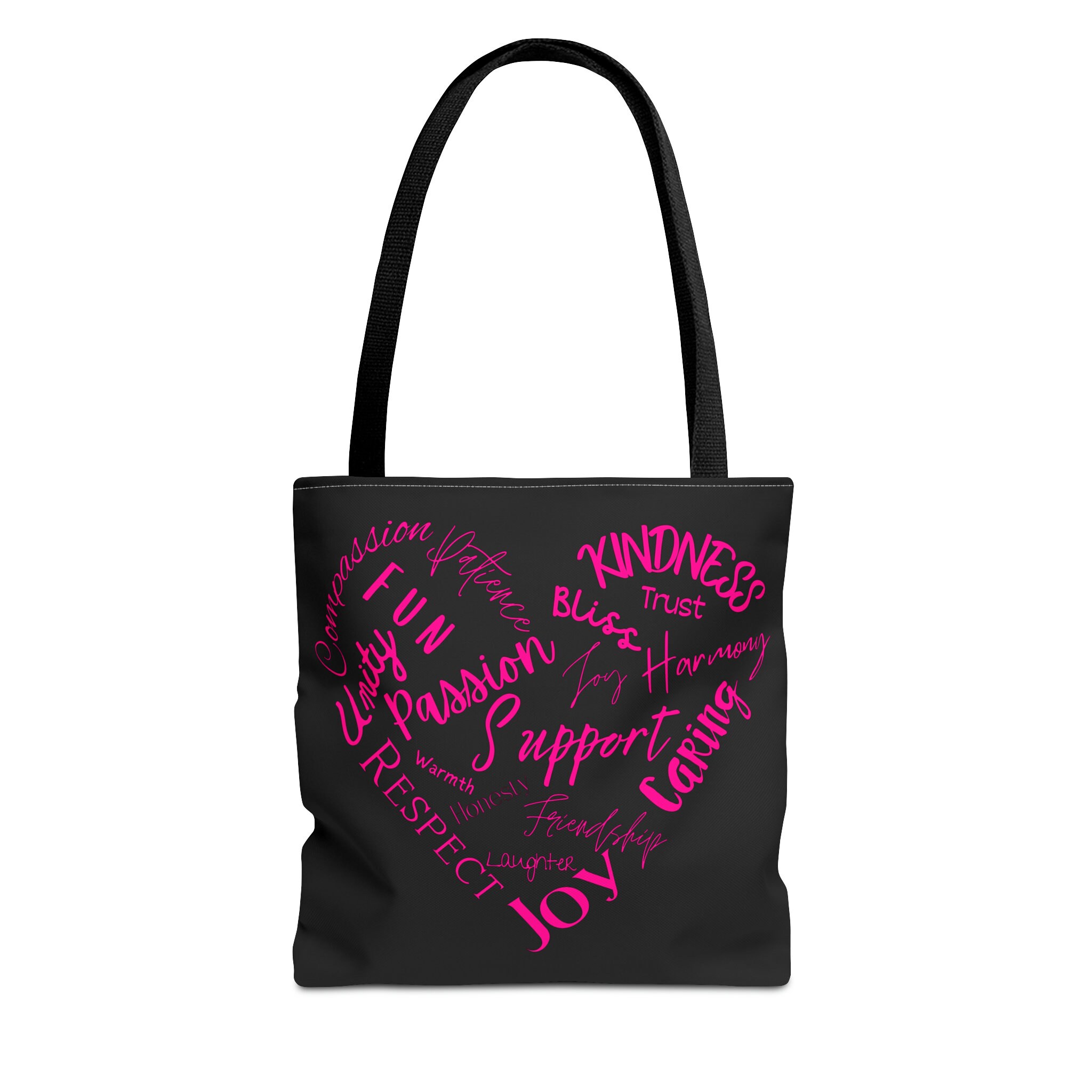 Heart-shaped Love Words Tote, Affectionate Passionate Design ...