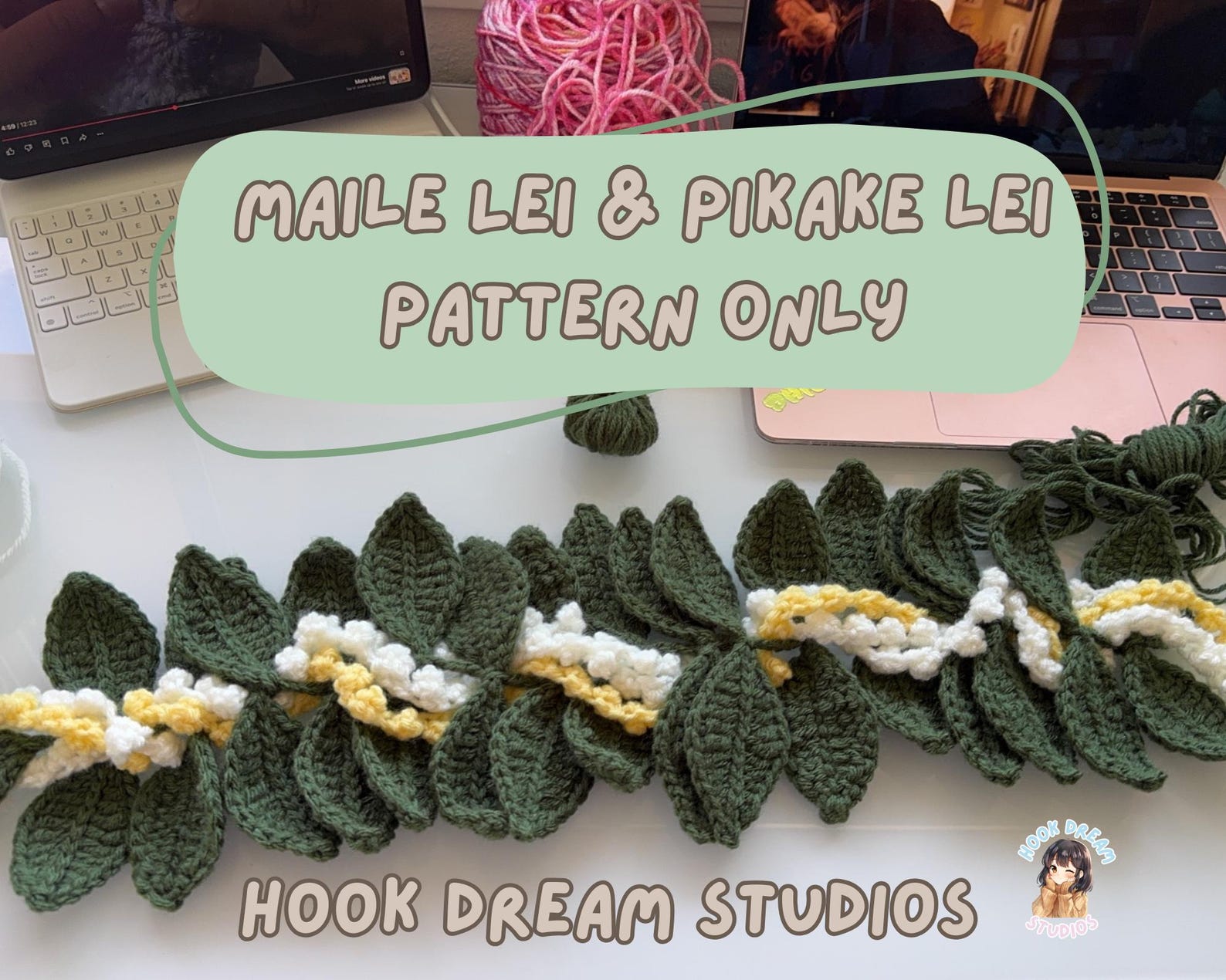 Crochet Maile and Pikake Lei Bundle Pattern, Pattern Only, PDF Download ...