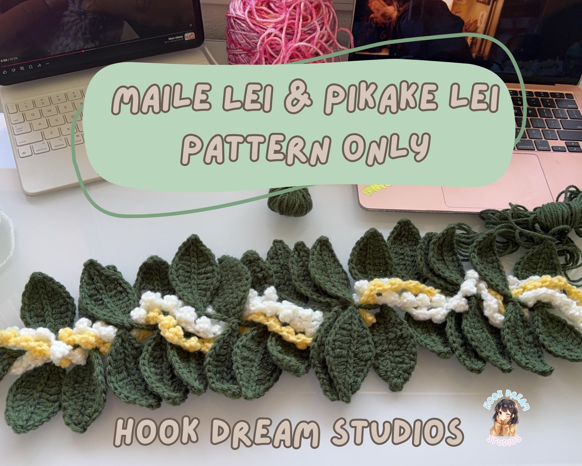 Crochet Maile and Pikake Lei Bundle Pattern, Pattern Only, PDF Download ...