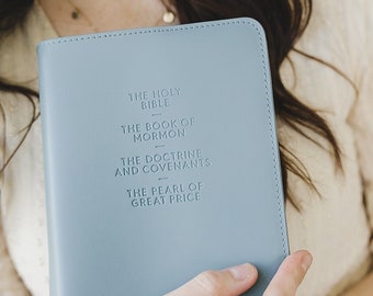 Pink Regular Size LDS Quad Leather Scripture Cover, LDS Scripture Cover ...