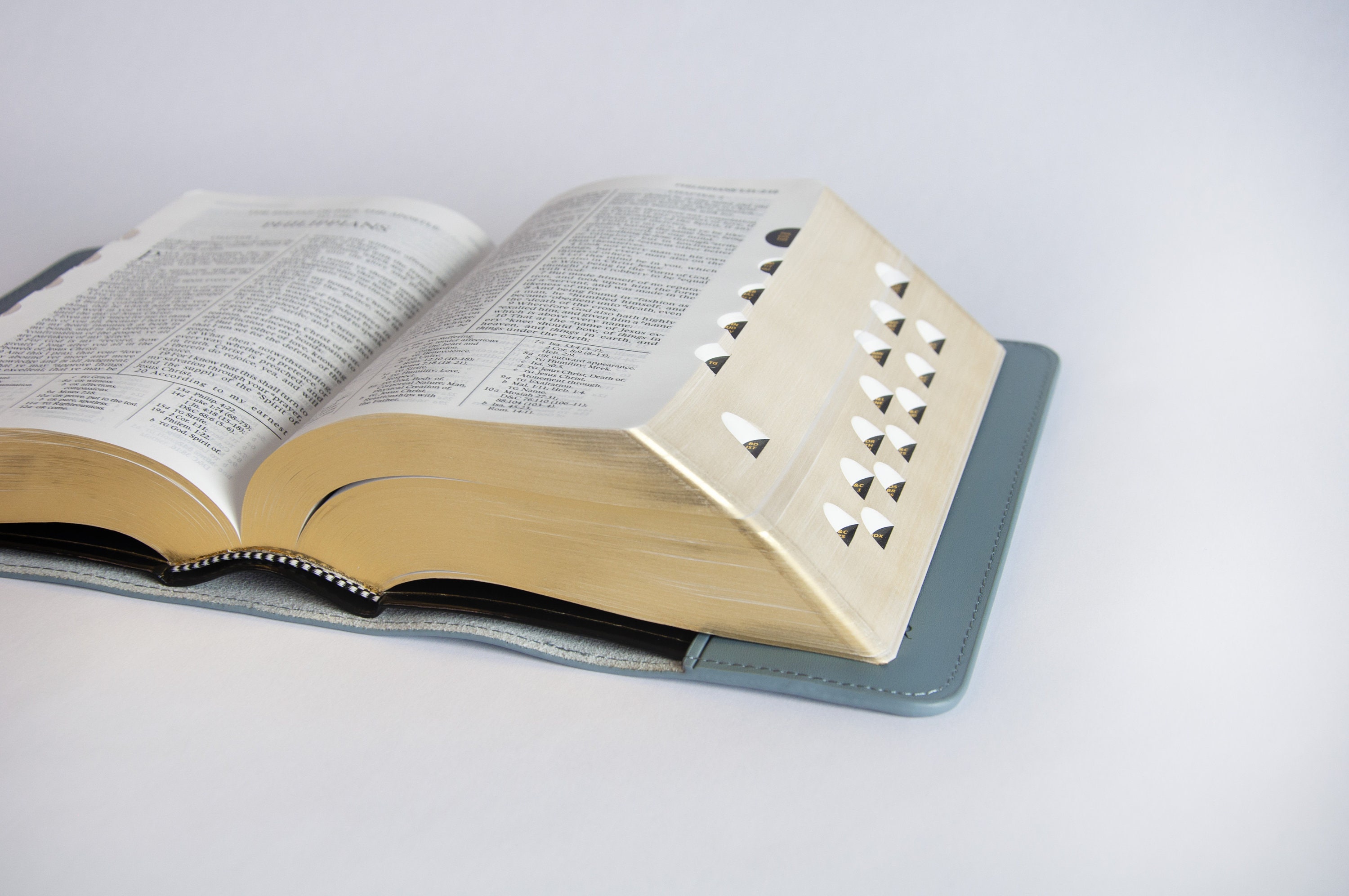 Blue Regular Size Lds Quad Leather Scripture Cover Lds Scripture Cover Scripture Cover Lds