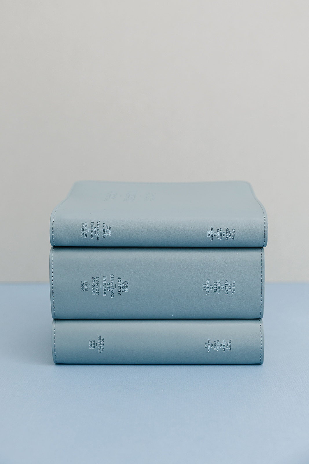 Blue Regular Size LDS Quad Leather Scripture Cover, LDS Scripture Cover ...