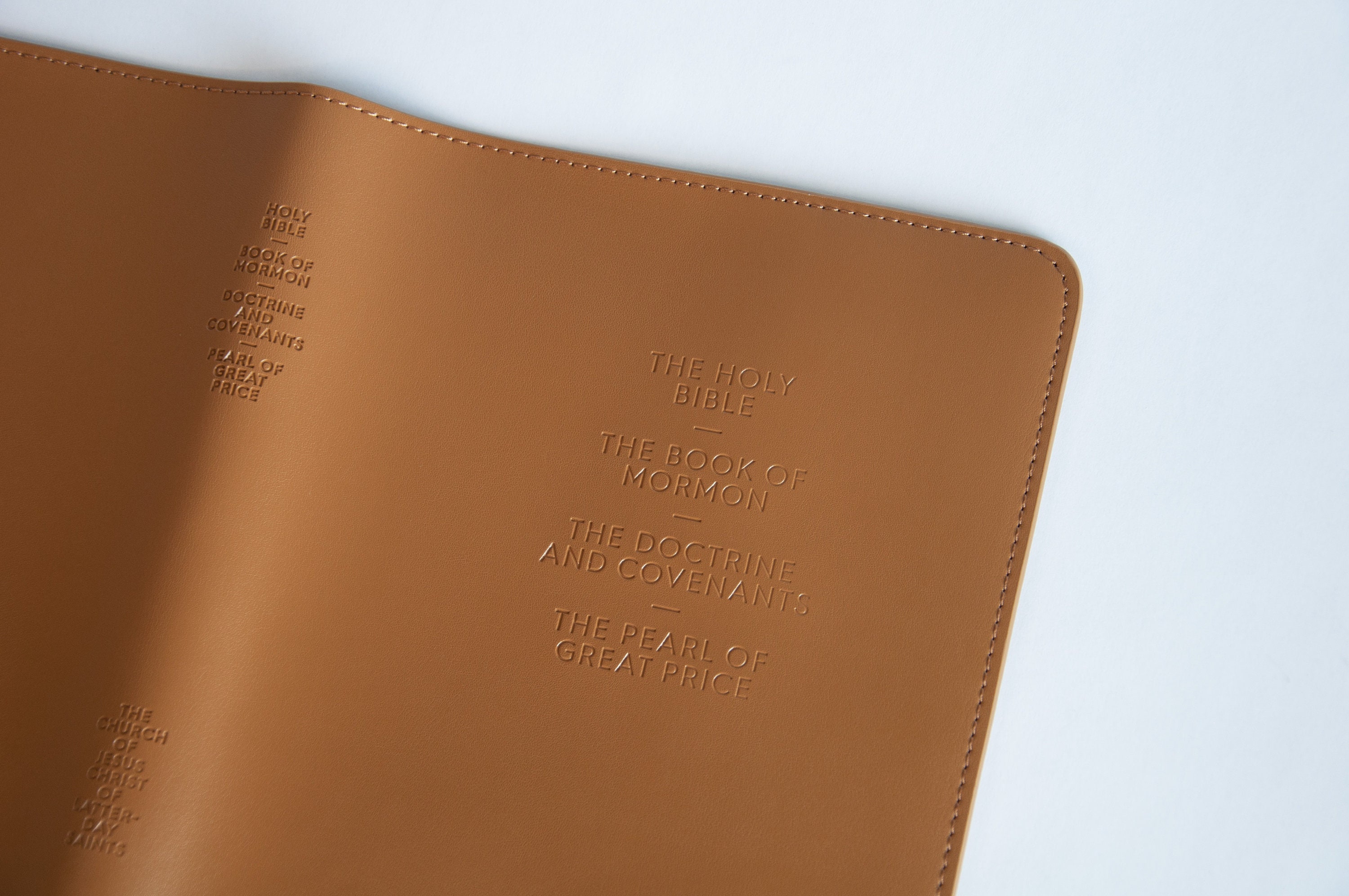 Brown Regular Size LDS Quad Leather Scripture Cover, LDS Scripture ...