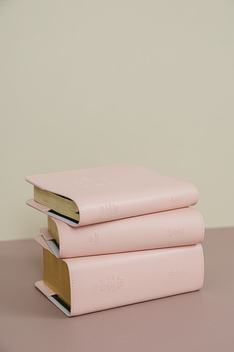 Pink Regular Size LDS Quad Leather Scripture Cover LDS - Etsy