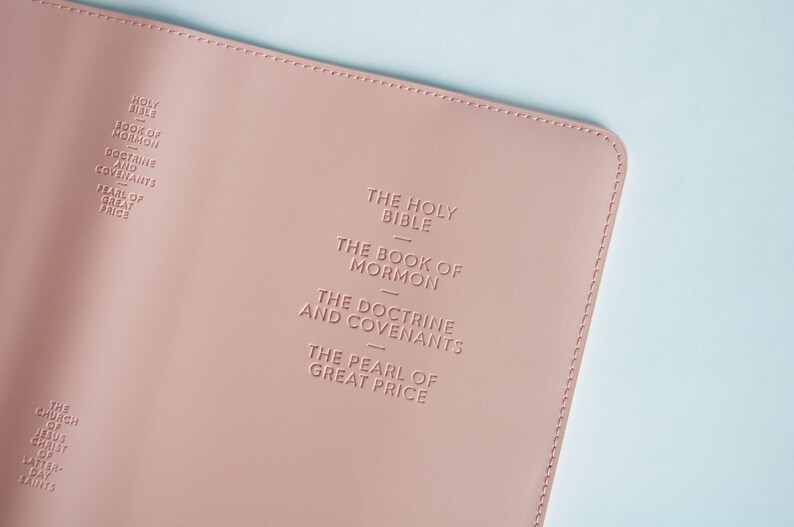 Pink Regular Size LDS Quad Leather Scripture Cover LDS - Etsy