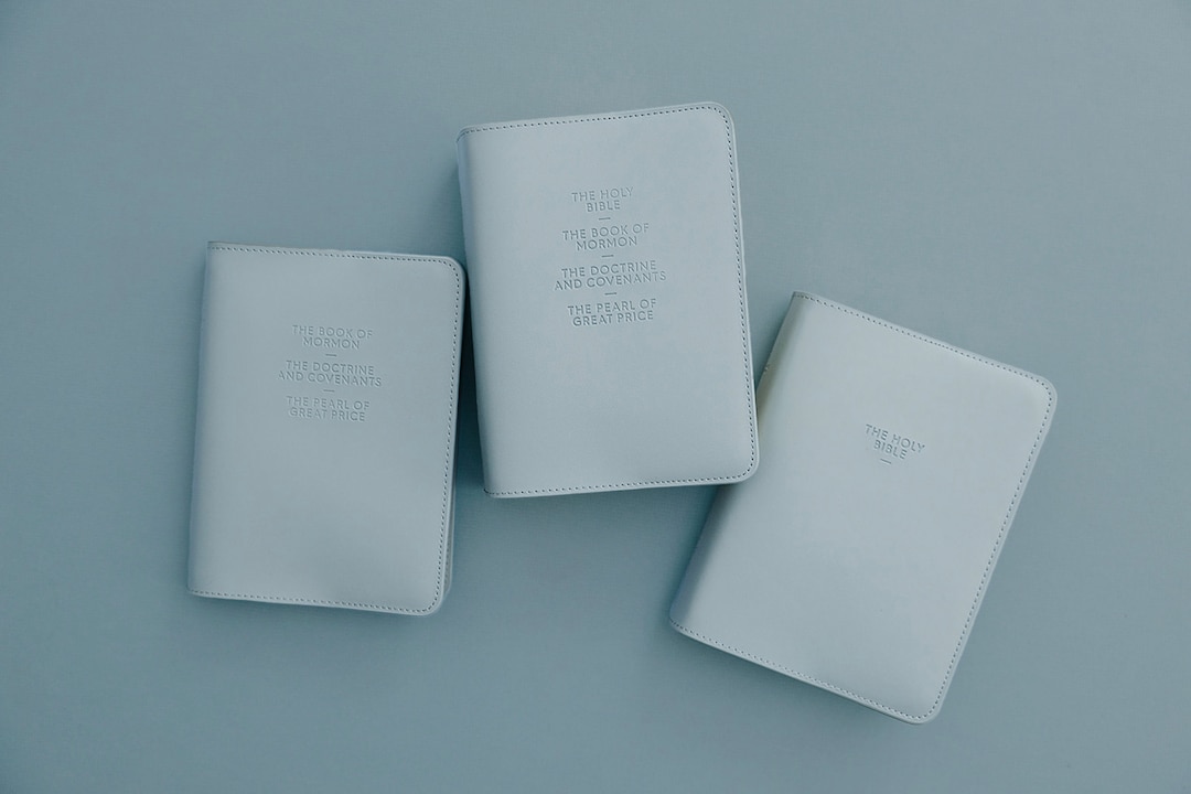 Blue Regular Size LDS Bible Leather Scripture Cover, LDS Scripture ...