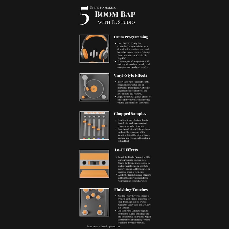 Fl Studio Boom Bap Cheat Sheet Etsy