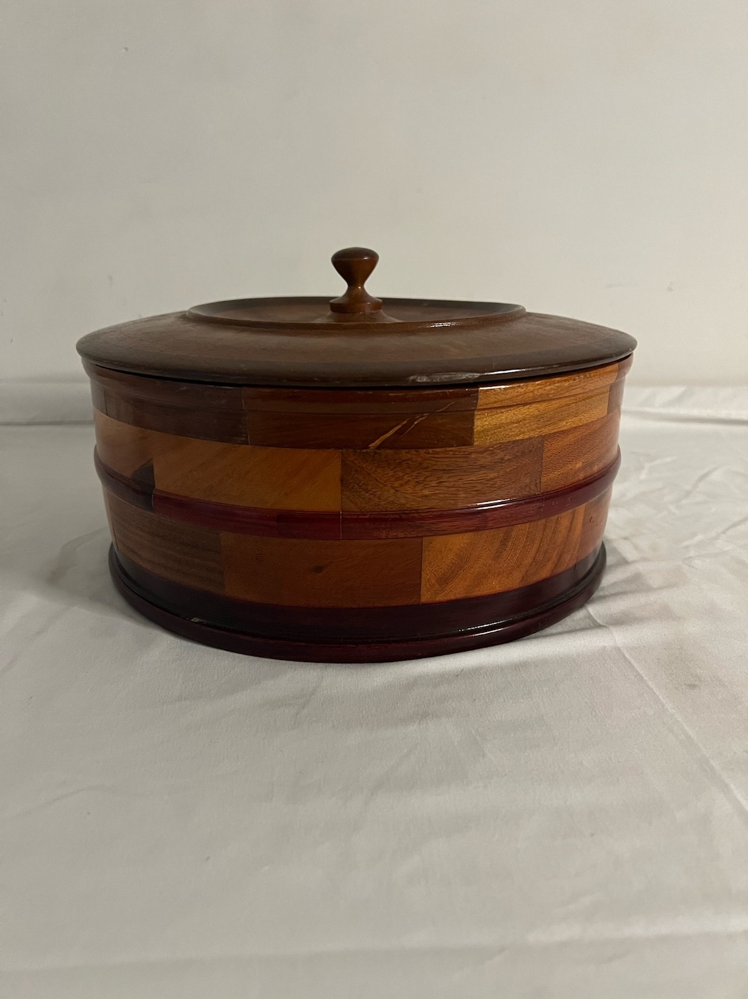 Beautiful Handmade Inlay Wood Bowl With Lid - Etsy