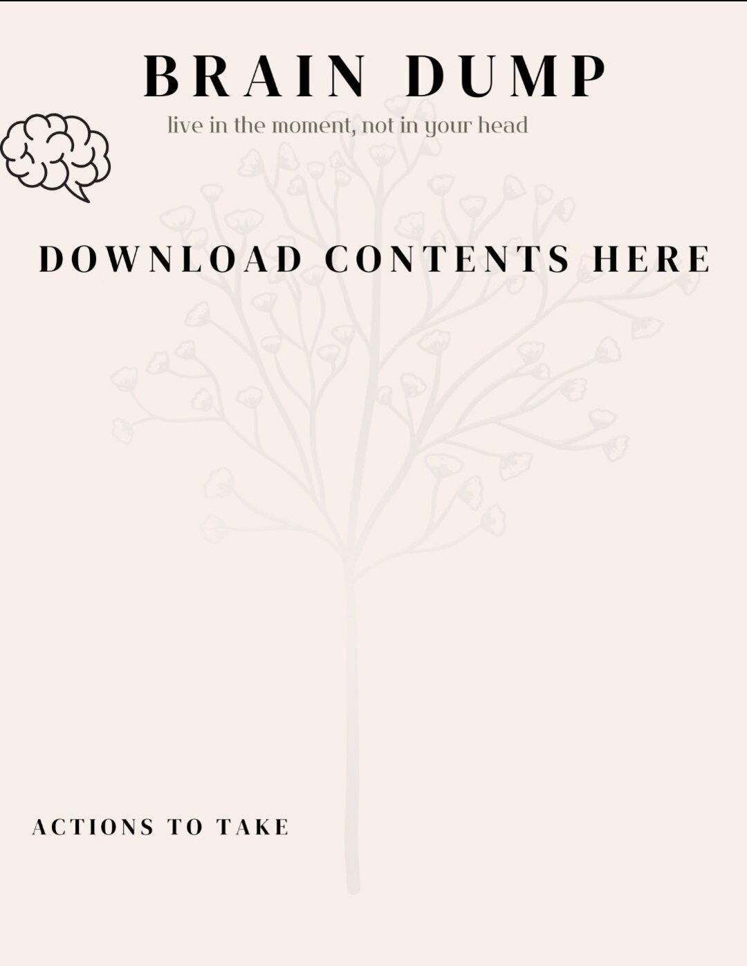 Brain Dump Journal Template - Etsy