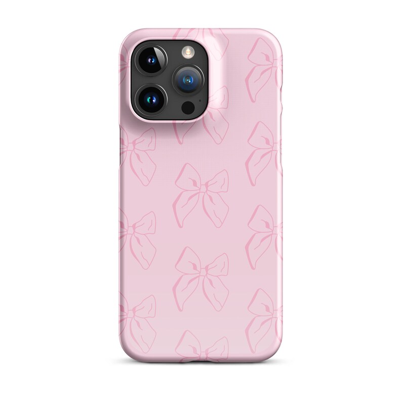 Pink Bow Phone Case - Etsy