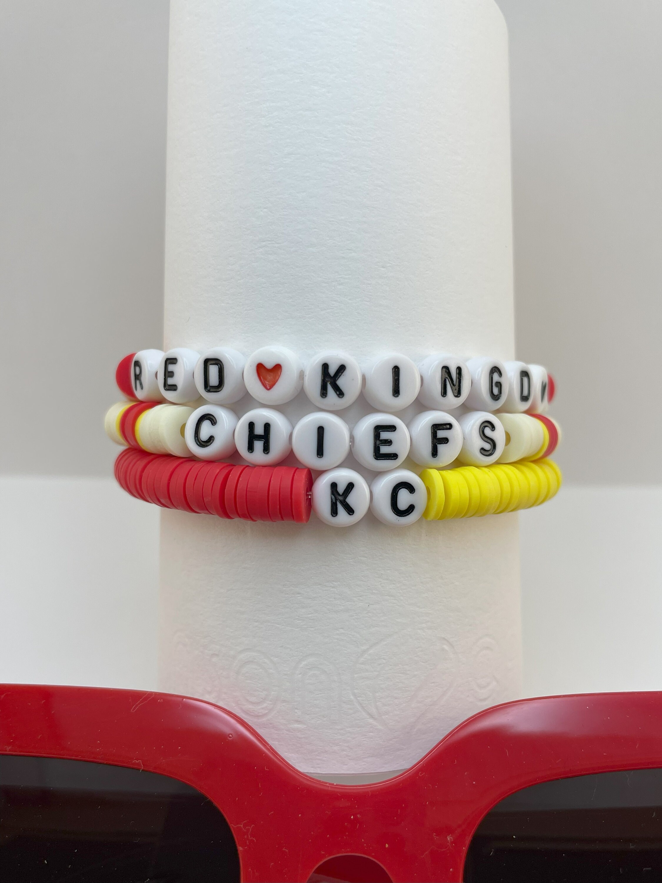 Kansas City Chiefs Bracelet Stack | KC Chiefs Bracelets | Chiefs ...