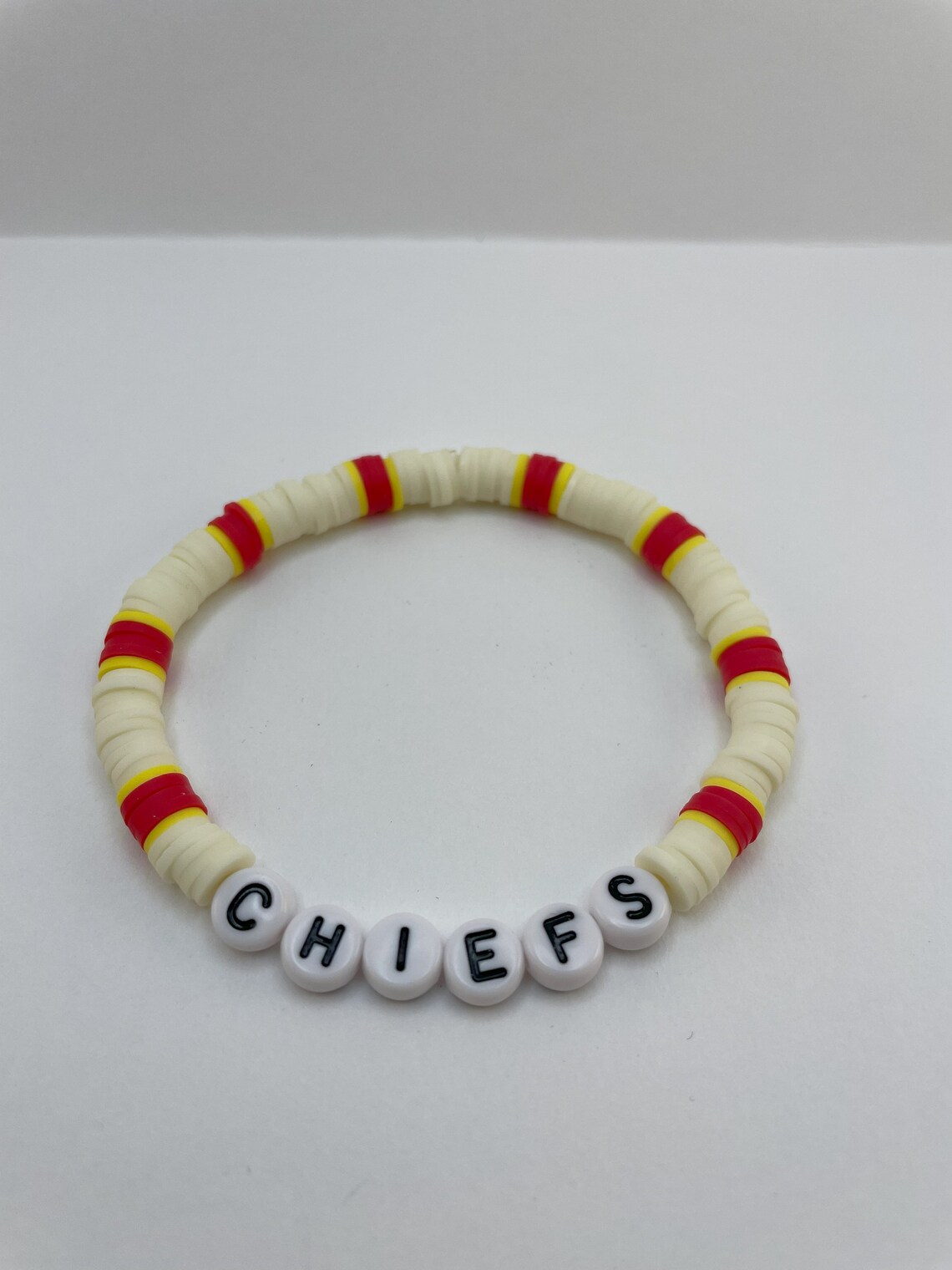 Kansas City Chiefs Bracelet Stack KC Chiefs Bracelets Chiefs Friendship Bracelts Chiefs ...