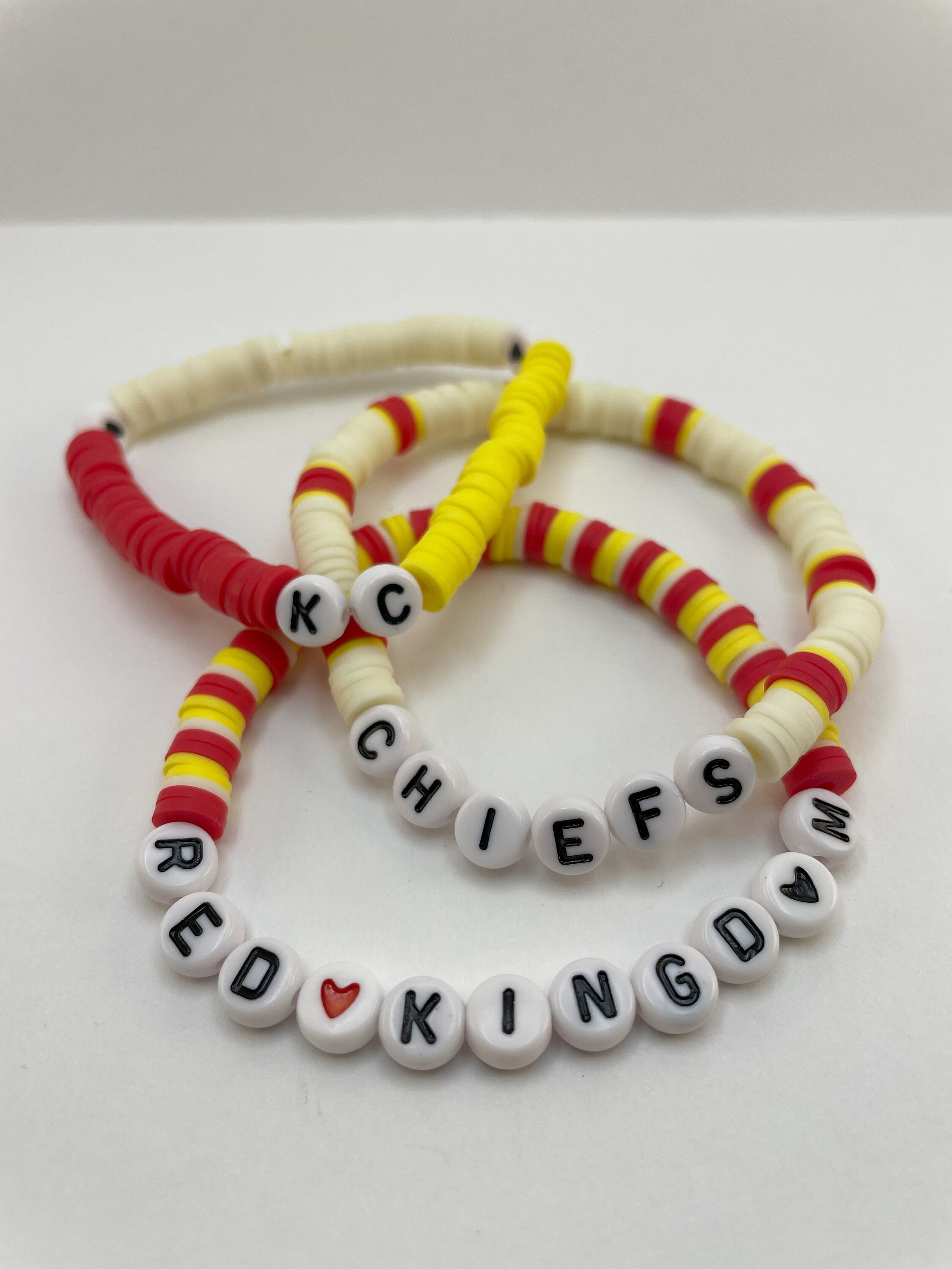 Kansas City Chiefs Bracelet Stack | KC Chiefs Bracelets | Chiefs ...