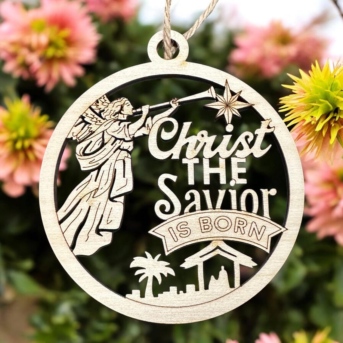 Christ the Savior is Born Ornament - Faith and Hope Christmas Ornament ...