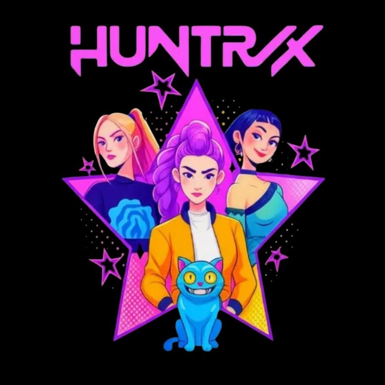 Huntrix Kpop Demon Hunters Png Bundle, Kpop Idol Group Png Design, Girl ...