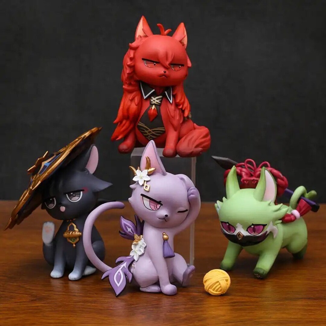 Genshin Impact : April Fools Day Cat Diluc-scara-keqing-shinobu Cute ...