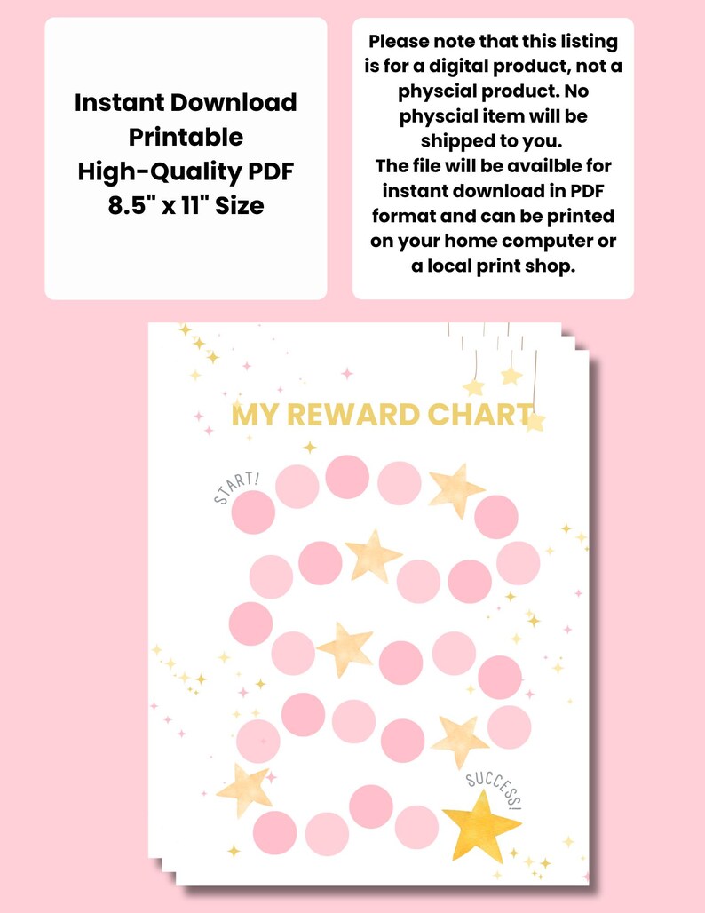 Kids Printable Reward Chart Kids Behavior Reward Chart Autism Sticker ...