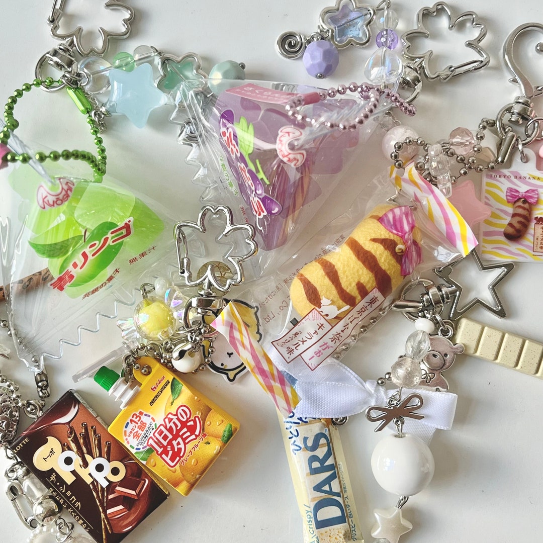 Japanese Snacks Gacha Sweets Keychains 6 Snacks - Etsy