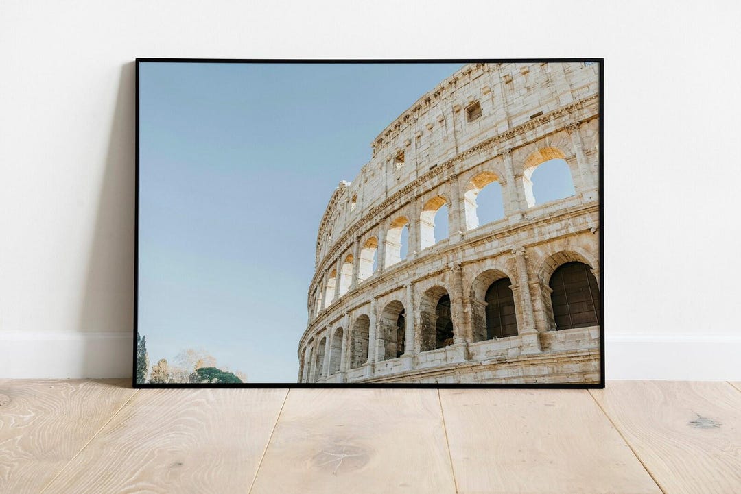 Colosseum Rome Wall Art, Italian Landmark Travel Poster, Ancient ...