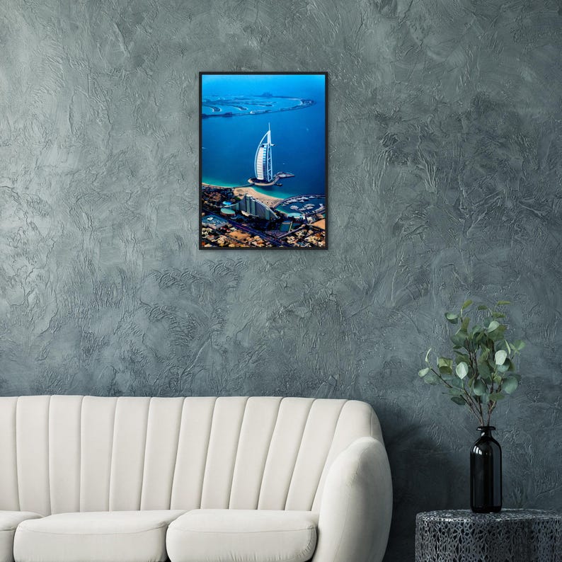 Burj Al Arab Oil Painting Style Poster, Luxury Dubai Landmark Wall Art ...