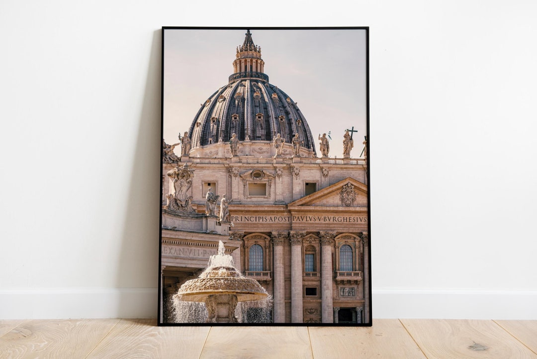 St. Peter’s Basilica Wall Art | Vatican Landmark in Italy | Premium ...